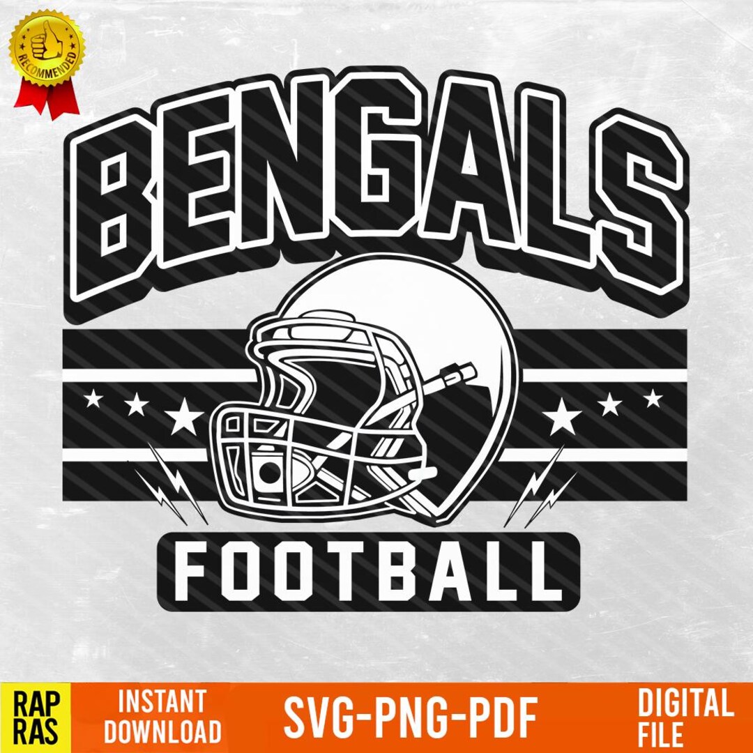 Bengals Football Tshirt Design Svg, Png, Pdf File, Instant Download ...
