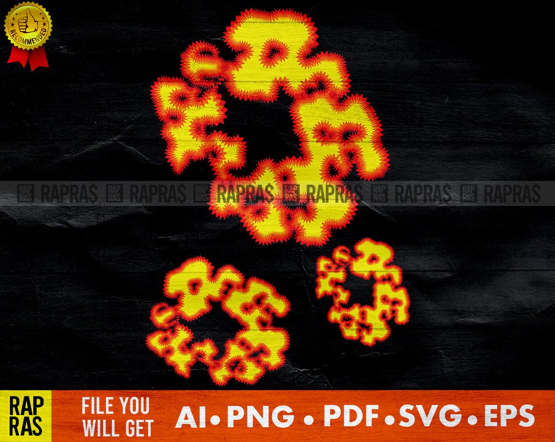 Denim Tears V3 Fire Colors Art Vector: Digital Download for DIY ...