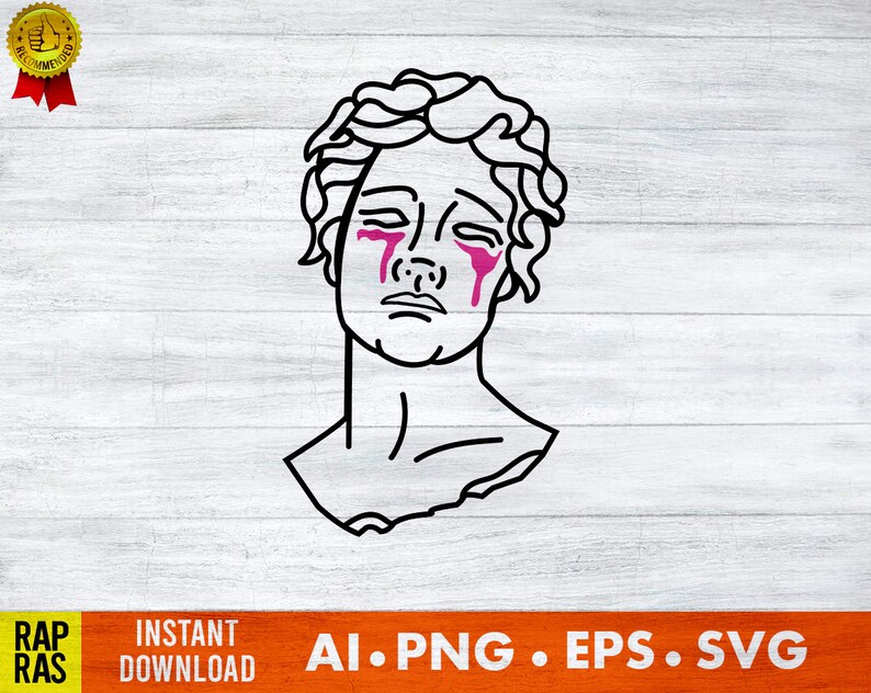 Sad Statue PNG SVG Ai EPS File for T-shirts Design - Etsy Australia
