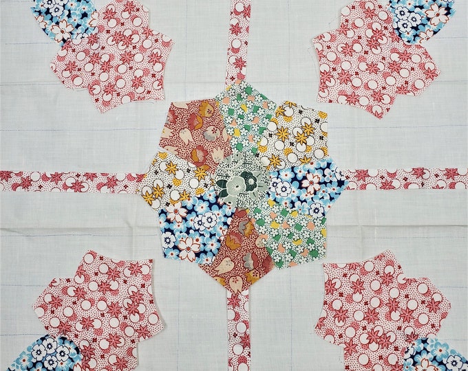 Vintage Depression Era Wonderart Quilt Block Kit Poinsettia Pattern - Etsy