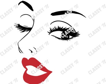 Women Face Svg | Etsy