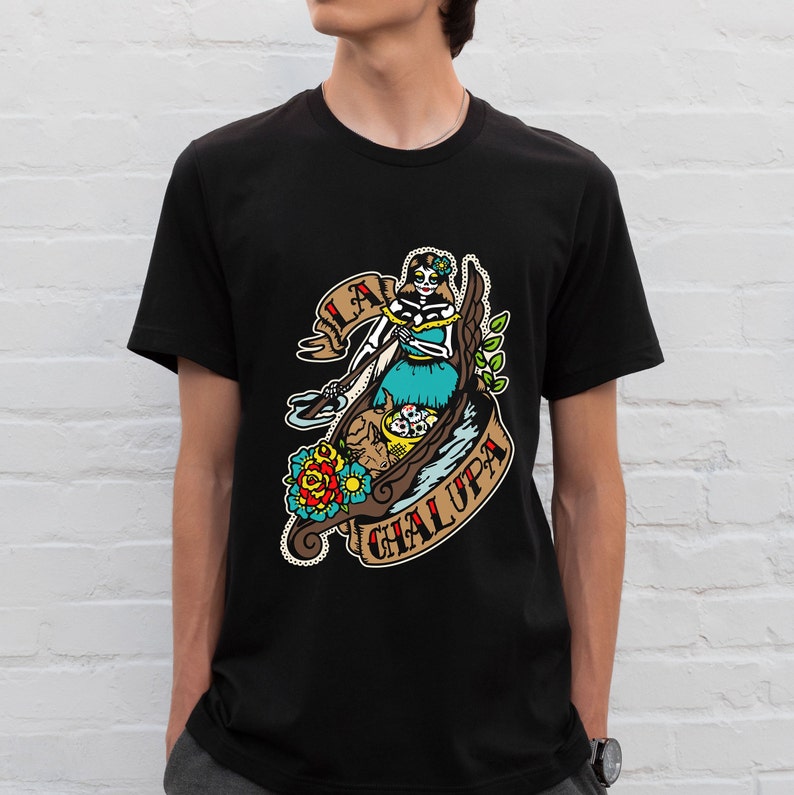 La Chalupa Mexican Style Tattoo Drawing Unisex T-shirt - Etsy