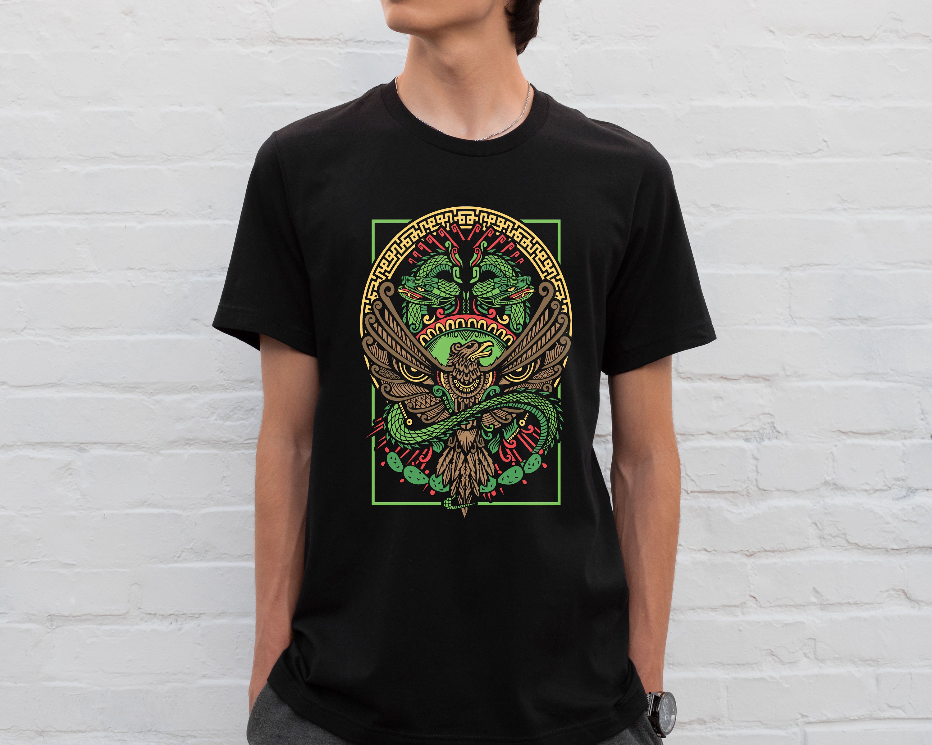 Aztec Serpent Eagle - Aguila Azteca - Mexico - Unisex T-shirt - Etsy