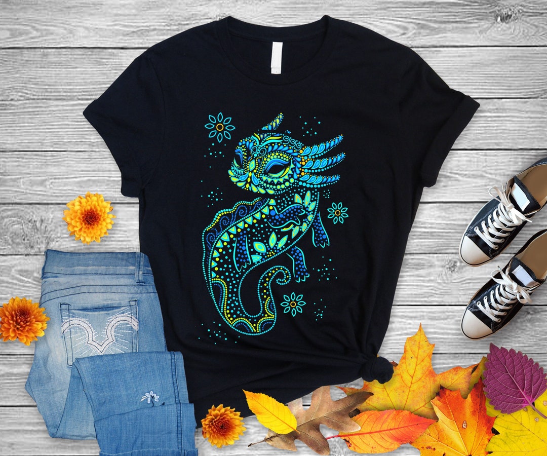 Axolotl Ajolote Huichol Azteca - Mexico - Unisex T-shirt - Etsy Canada