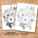 50 Beautiful Flowers Coloring Book, Printable PDF, Botanical Floral ...