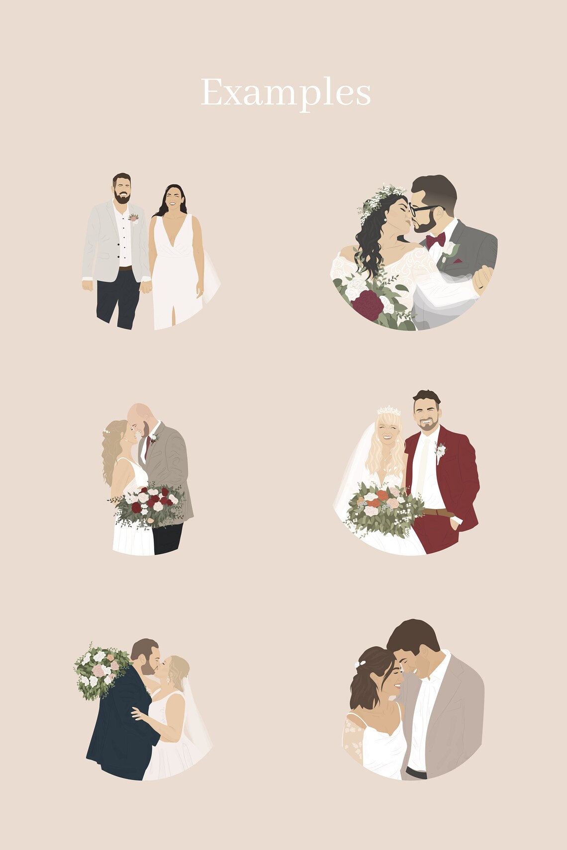 Custom Wedding Portrait Invitation Save the Date Drawing From - Etsy