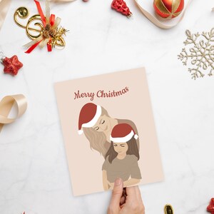 Custom Christmas Portrait Illustration | Merry Christmas Card | Couple ...