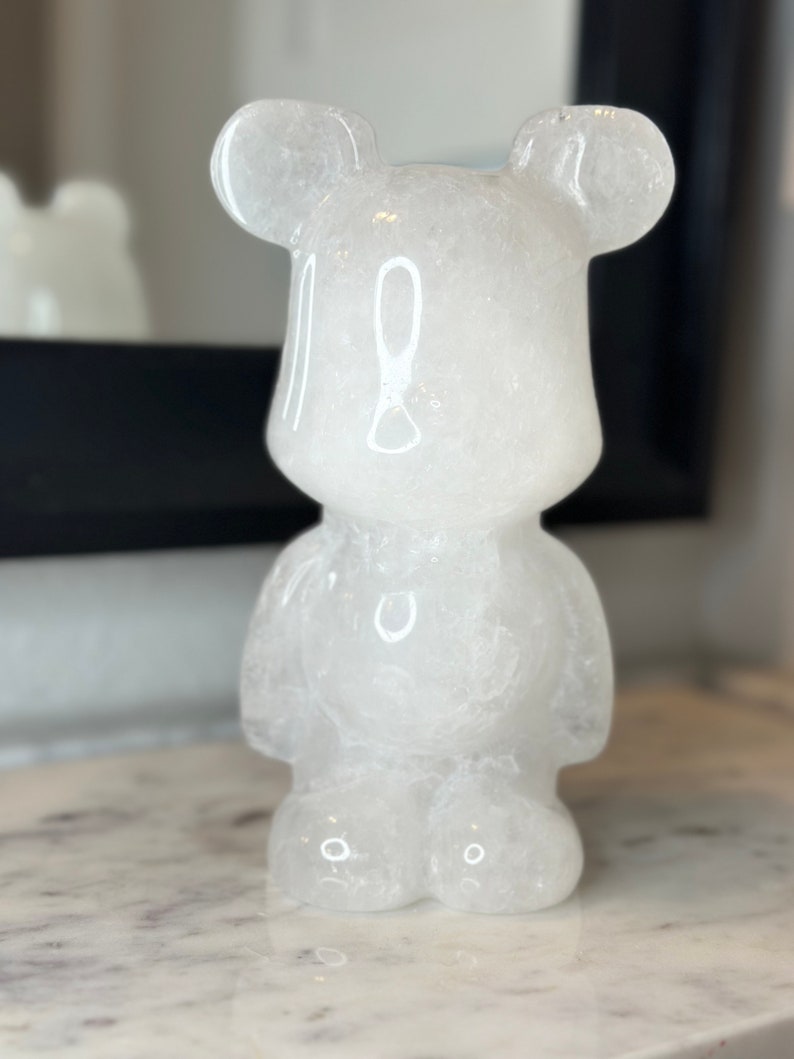 Clear Quartz Bear Brick Crystal Carving XL - Etsy