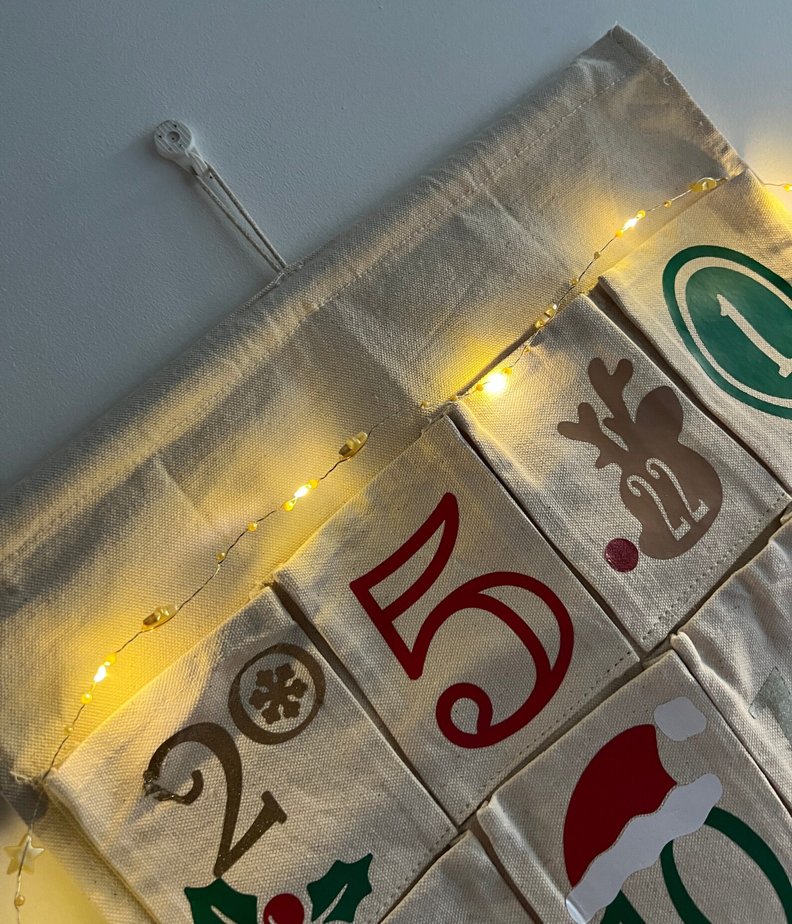 Personalised Hanging Fabric Advent Xmas Christmas Countdown Calendar - Etsy