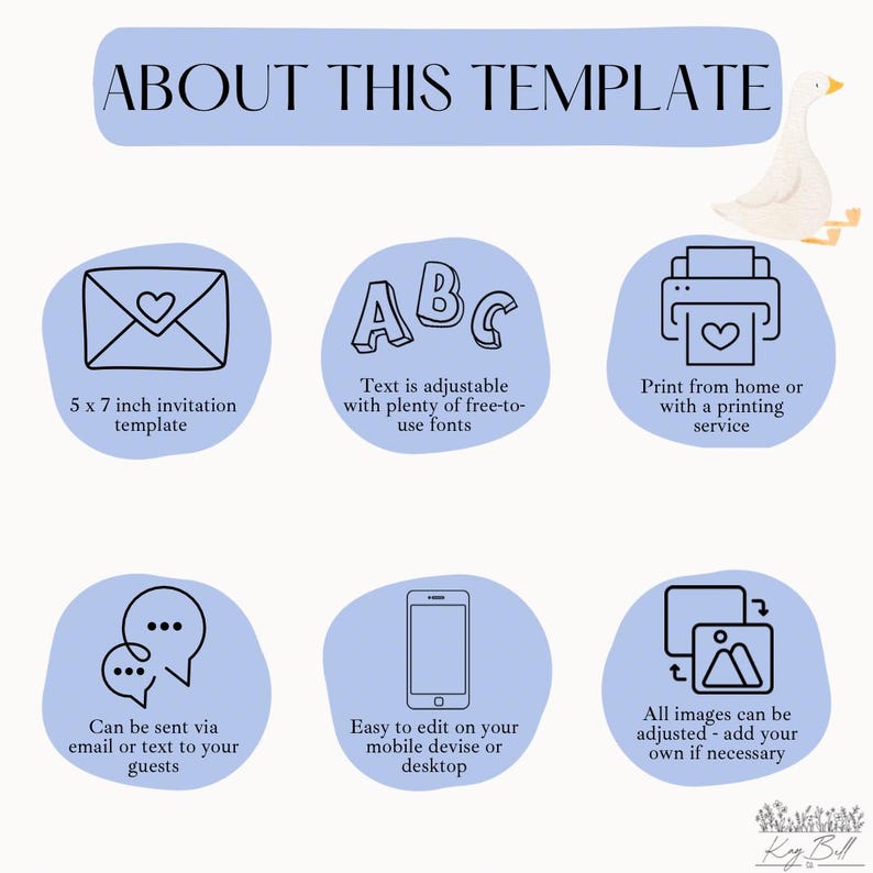 One Silly Goose Invitation | 1st Birthday Editable Invite | Silly Goose ...