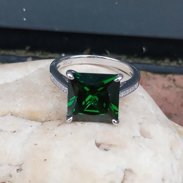 Square Stone Ring - Etsy