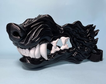 snarling wolf mask