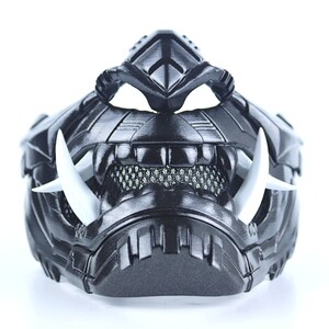 Oni Cyber Samurai Mask - Metallic Black - Etsy