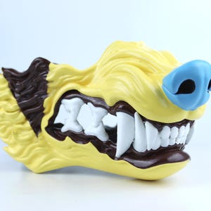 Wolf Snarling Animal Face Mask - Shiny Mightyena Colors - Etsy