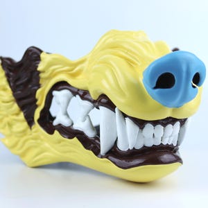 Wolf Snarling Animal Face Mask - Shiny Mightyena Colors - Etsy