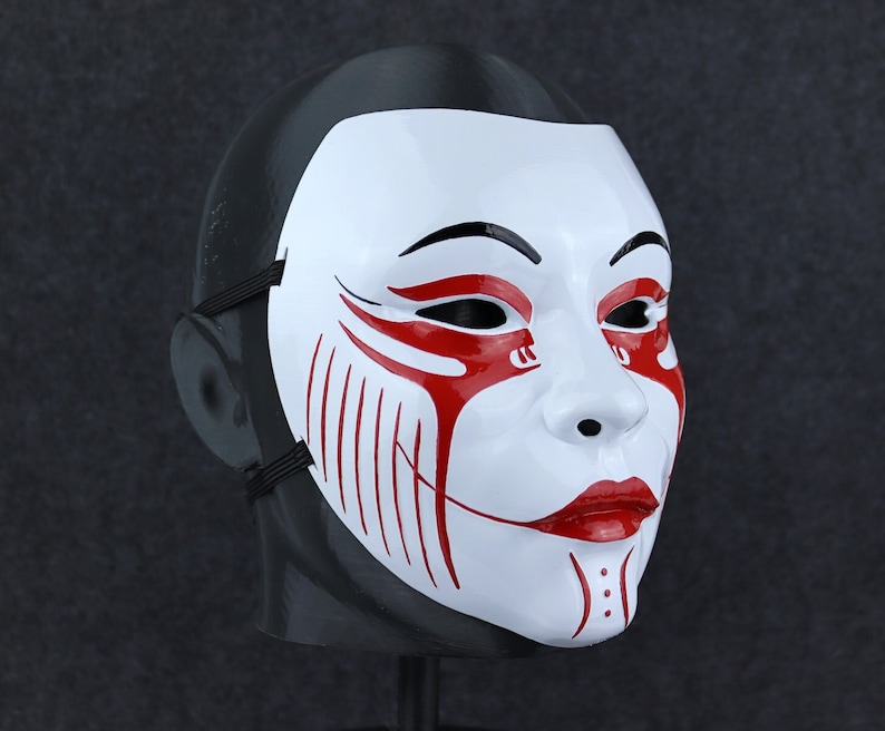 Geisha Japanese Carnival Mask - Etsy