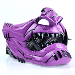 Oni Cyber Samurai Mask Purple - Etsy