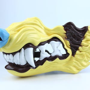 Wolf Snarling Animal Face Mask - Shiny Mightyena Colors - Etsy