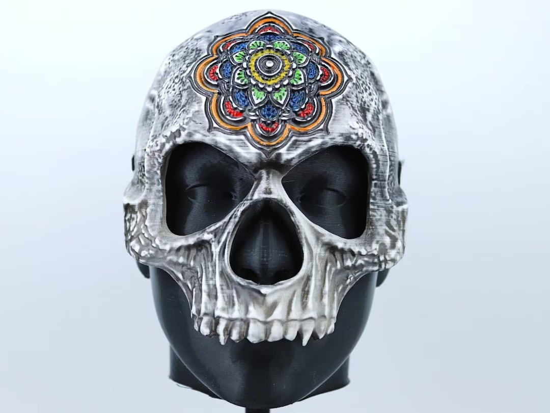 Sugar Mandala Skull Skeleton Mask - Etsy