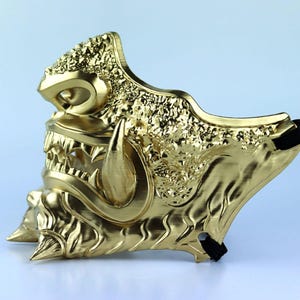 Japanese Oni Samurai Mask - Full Gold - Etsy
