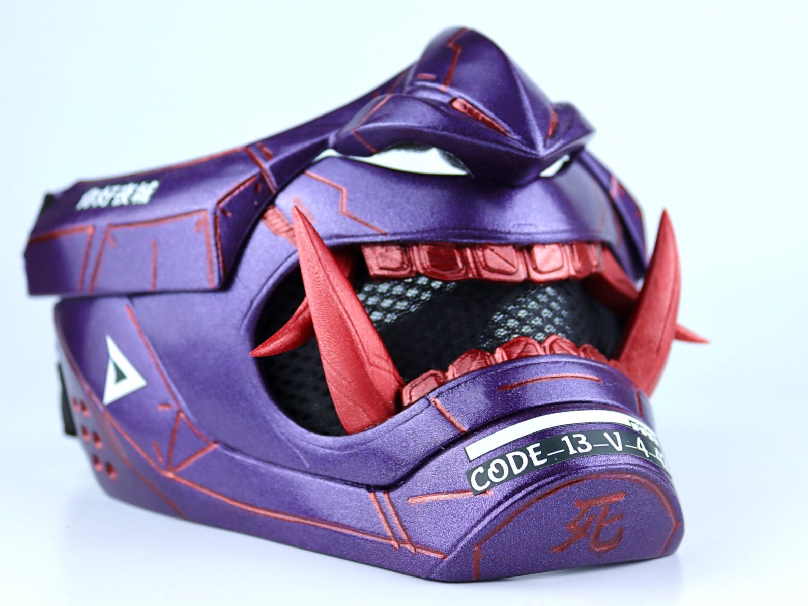 Oni Cyber Samurai Cosplay Mask - Metallic Violet - Etsy