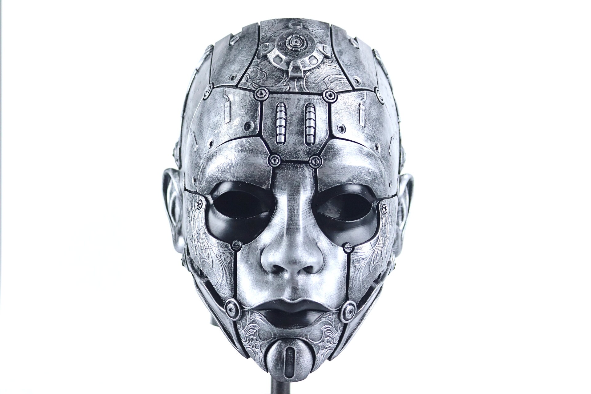 Cyborg Humanoid Android Maske - Silber - Etsy.de