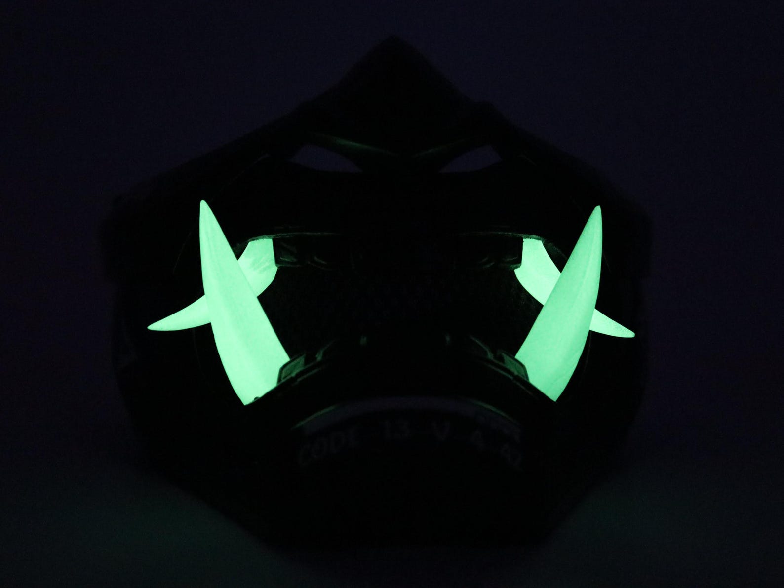 Oni Cyber Samurai Techwear LED Mask - Metallic Black - Etsy