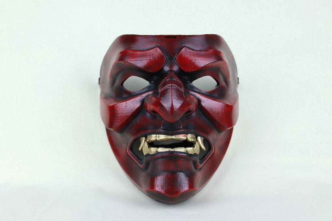 Kabuto Japanese Samurai Mask - Red - Etsy