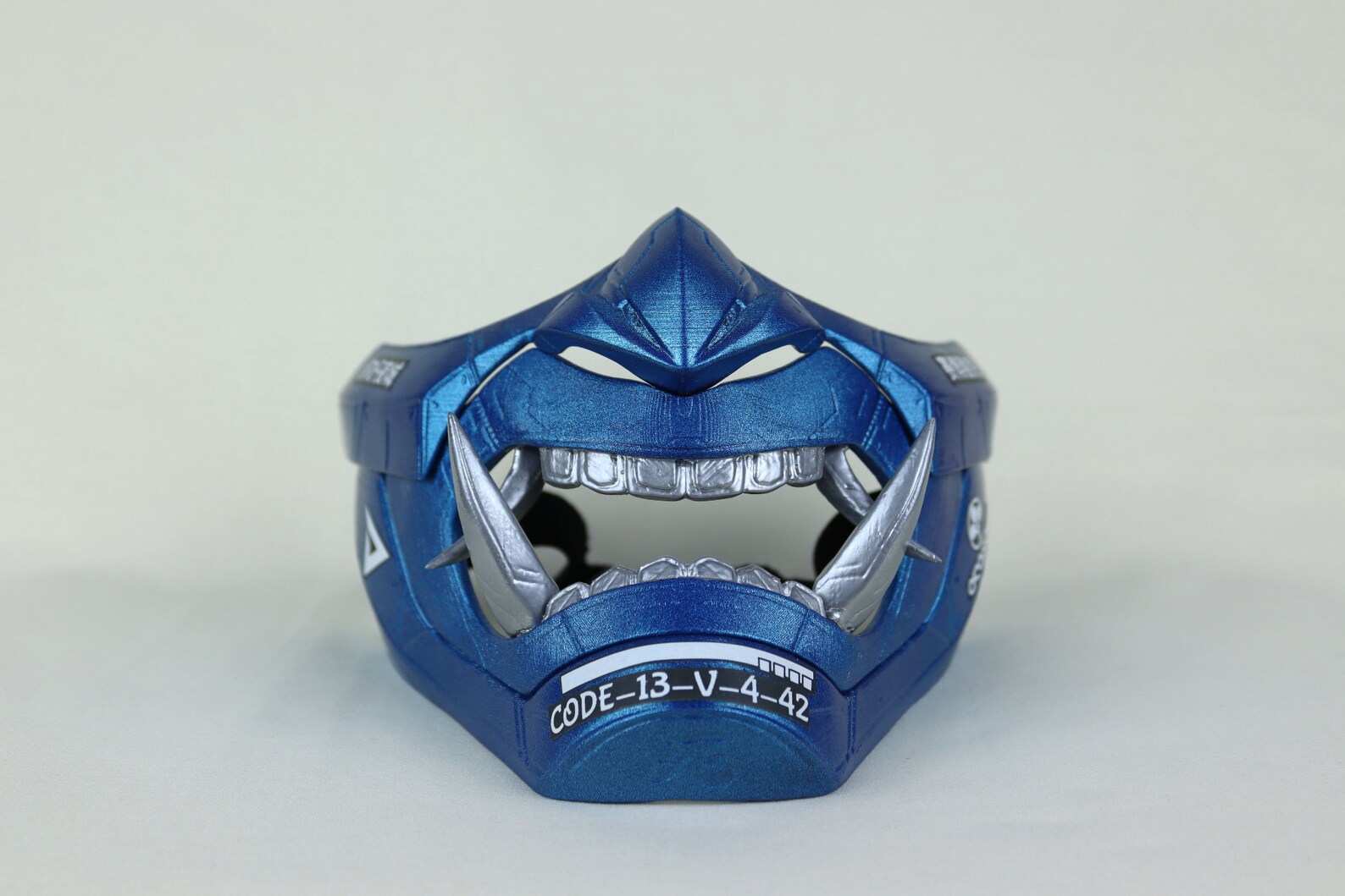 Oni Cyber Samurai Cosplay Mask Metallic Blue - Etsy