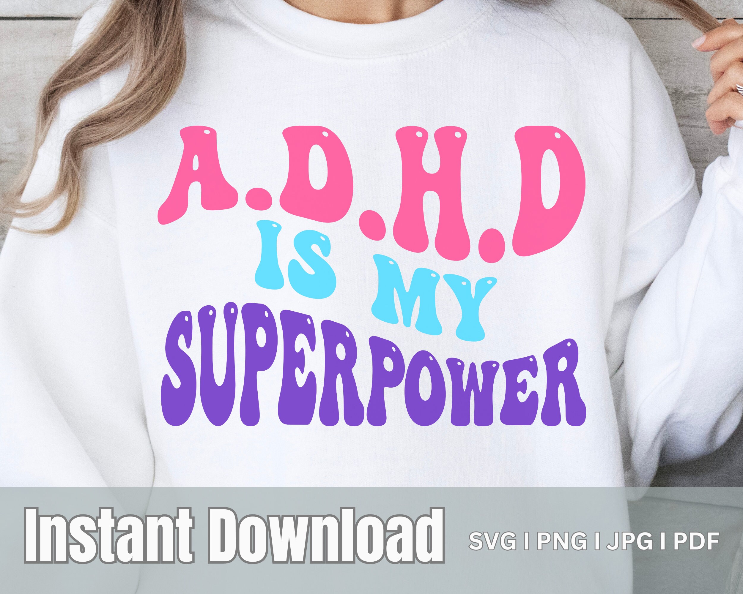 ADHD Aware Svg ADHD Awareness Adhd Svg File ADHD Cut File for - Etsy