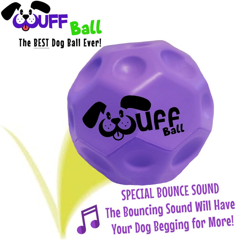 WUFF BALL Fetch Ball for Dog Toy, High Quality Fun Durable Ultra BOUNCY ...