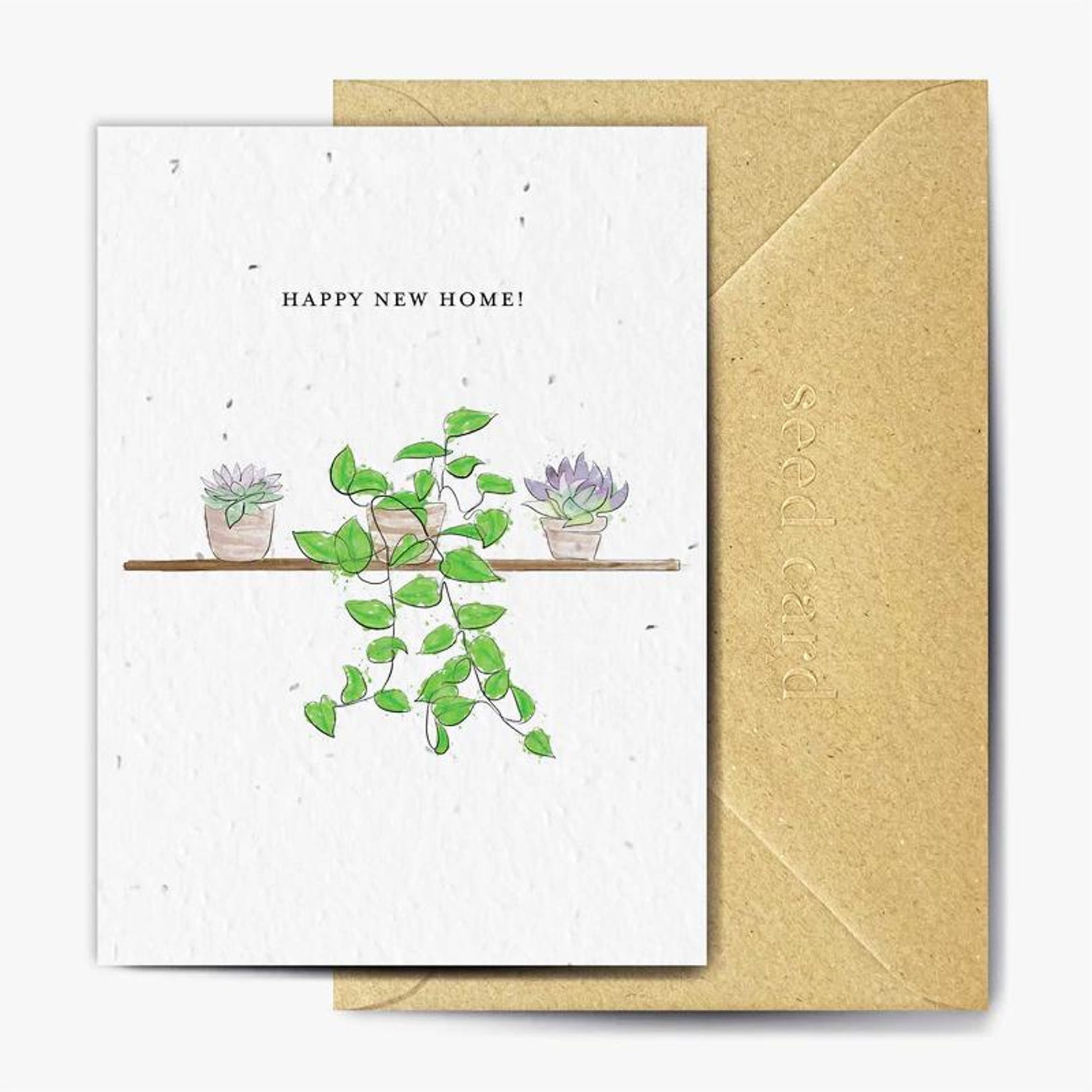 Happy New Home Seed Card: Plantable Eco-friendly Gift - Etsy