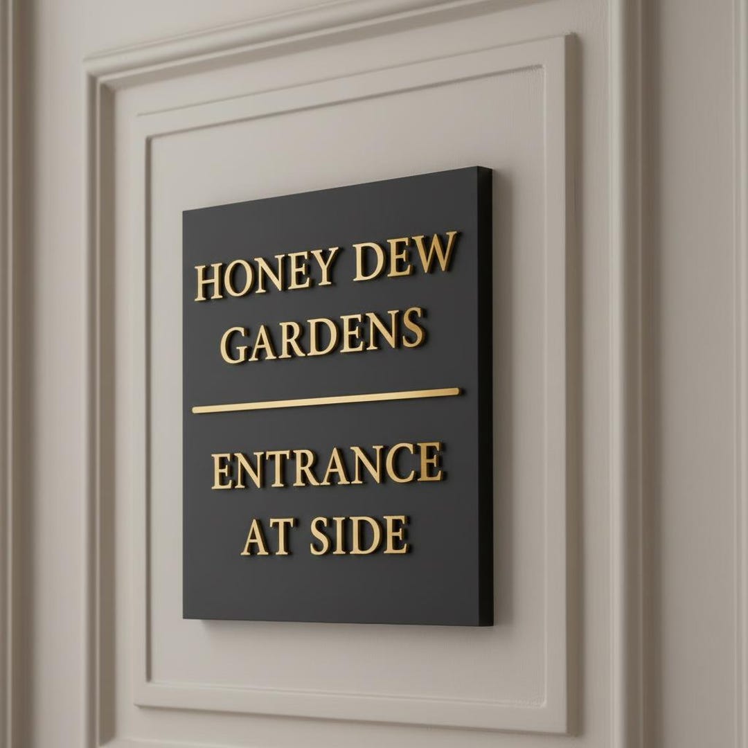 Portrait Aspect House Sign With Raised Wording - Available With Colour ...