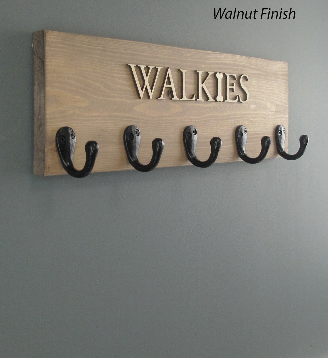 Personalisable Walkie's Wooden Dog Hook Sign Five Hook | Etsy