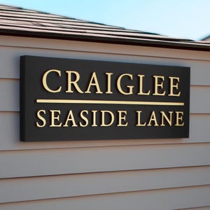 Large House Sign, Silver, Gold or Wood Effect Raised Design, Custom ...