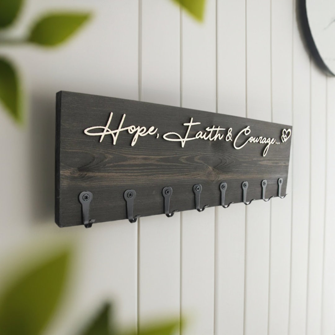 Large Key Holder With Eight Hooks, Keys or Fully Personalisable, New ...