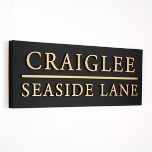 Large House Sign, Silver, Gold or Wood Effect Raised Design, Custom ...