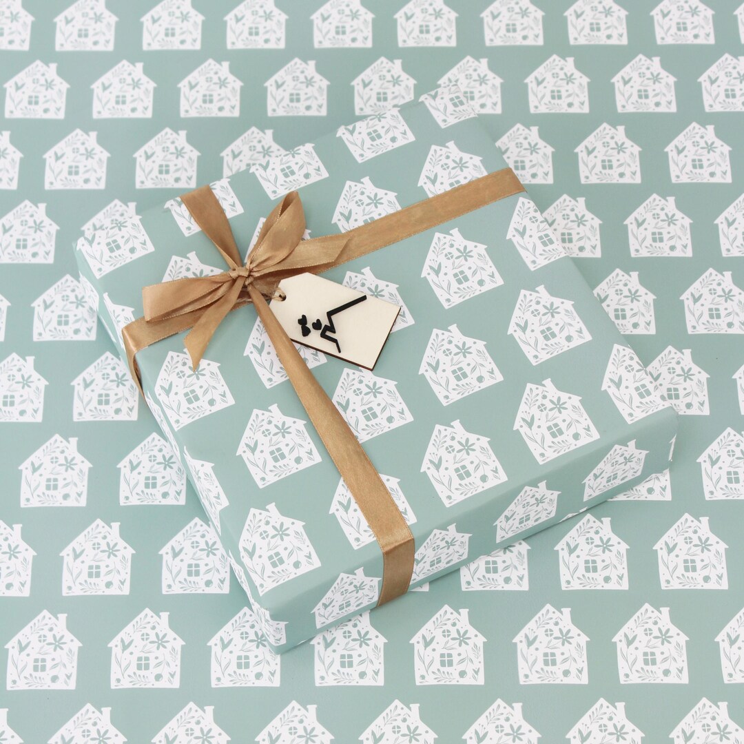 Luxury House Wrapping Paper, A Thoughtful Touch for Housewarming Gifts ...