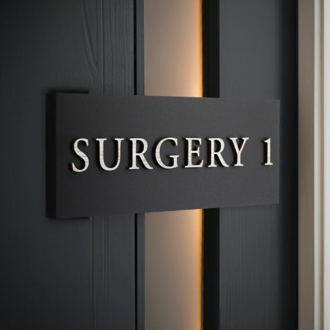 Matte Black House Sign With Wood Effect Lettering – Custom House Name ...