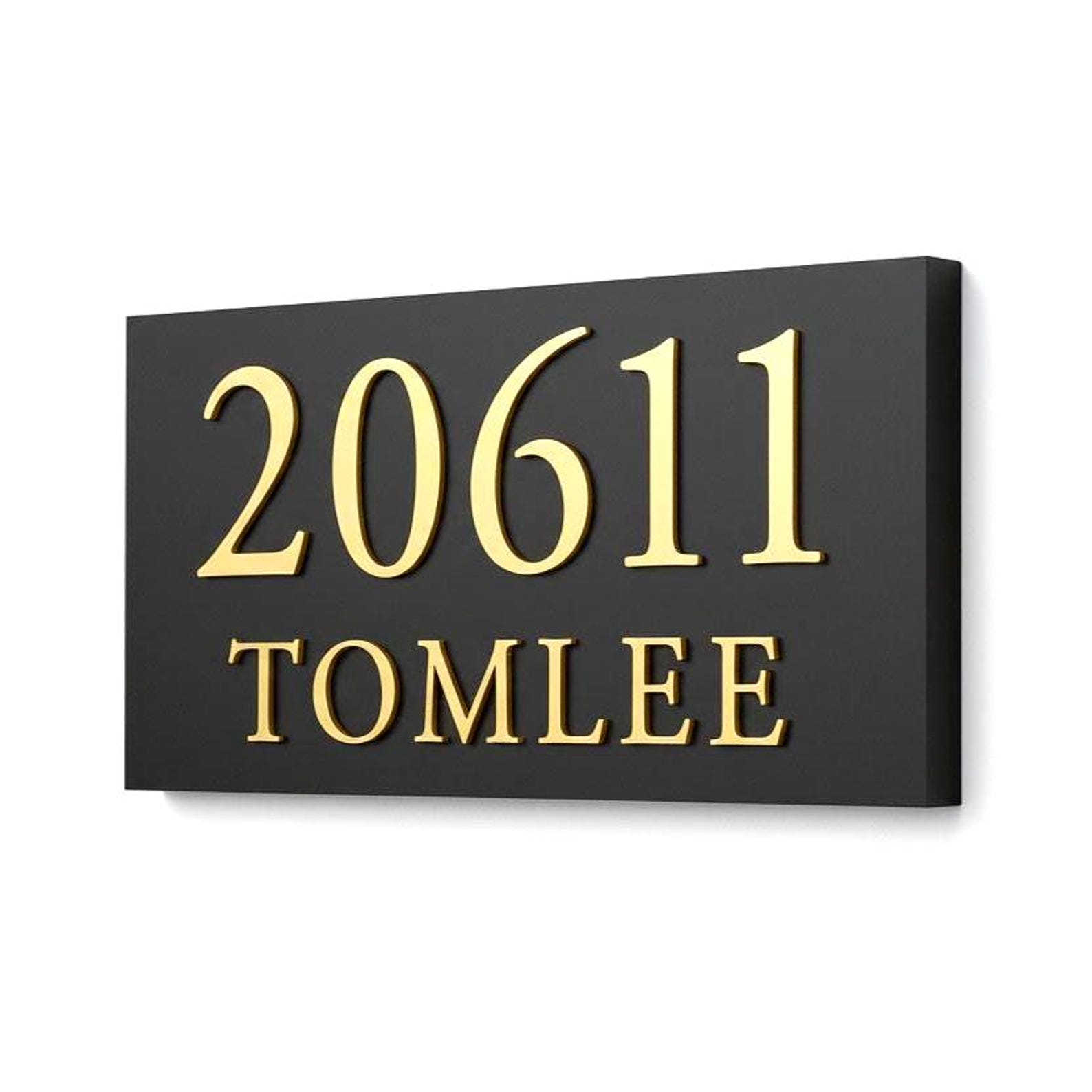 Large House Sign, Silver, Gold or Wood Effect Raised Design, Custom ...