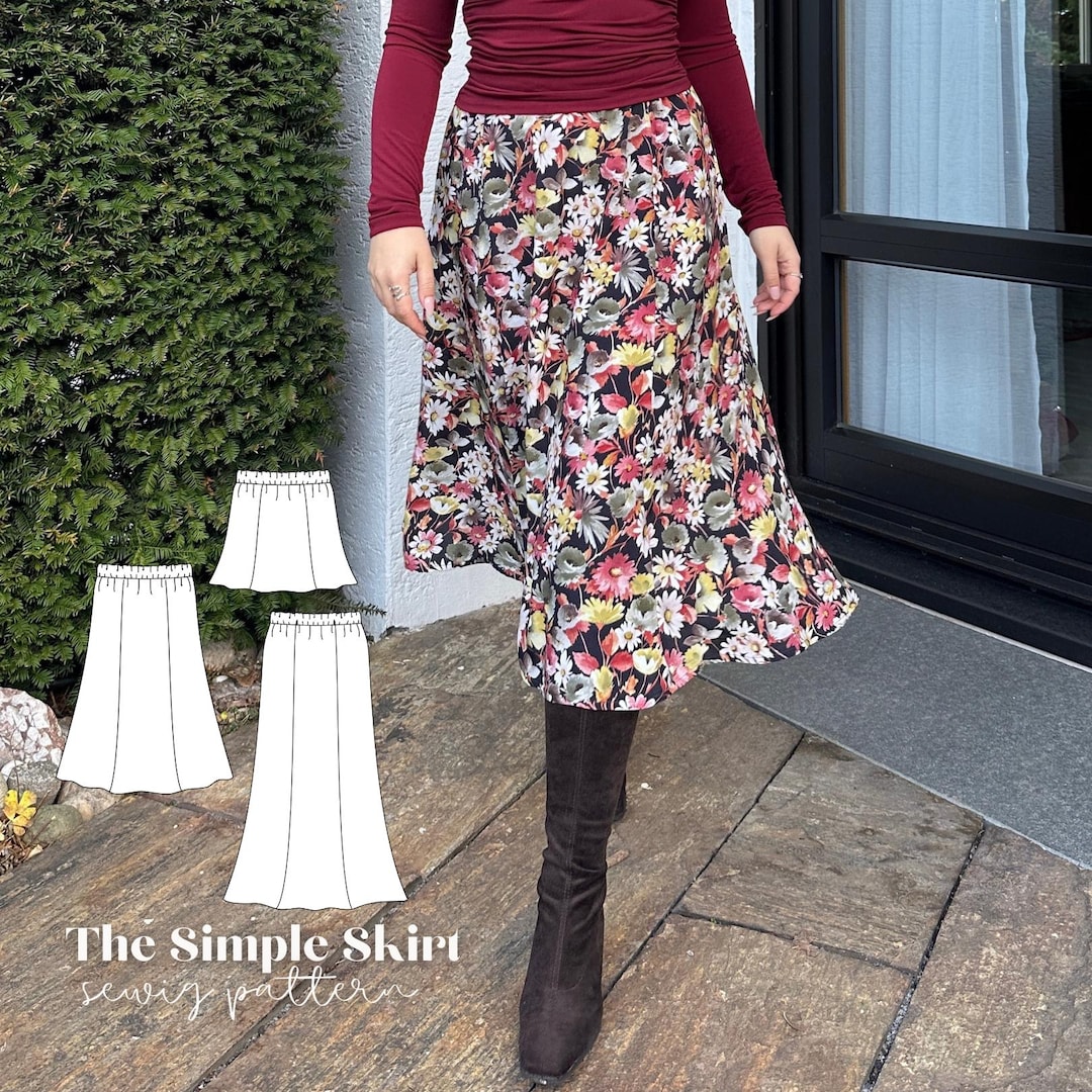 The Simple Skirt Sewing Pattern - More Lengths - Sizes 34-56 - German ...