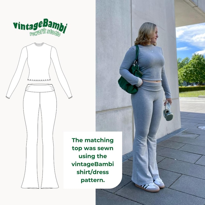 Fold-over Leggings Waistband Sewing Pattern - Sizes 34-56 German ...