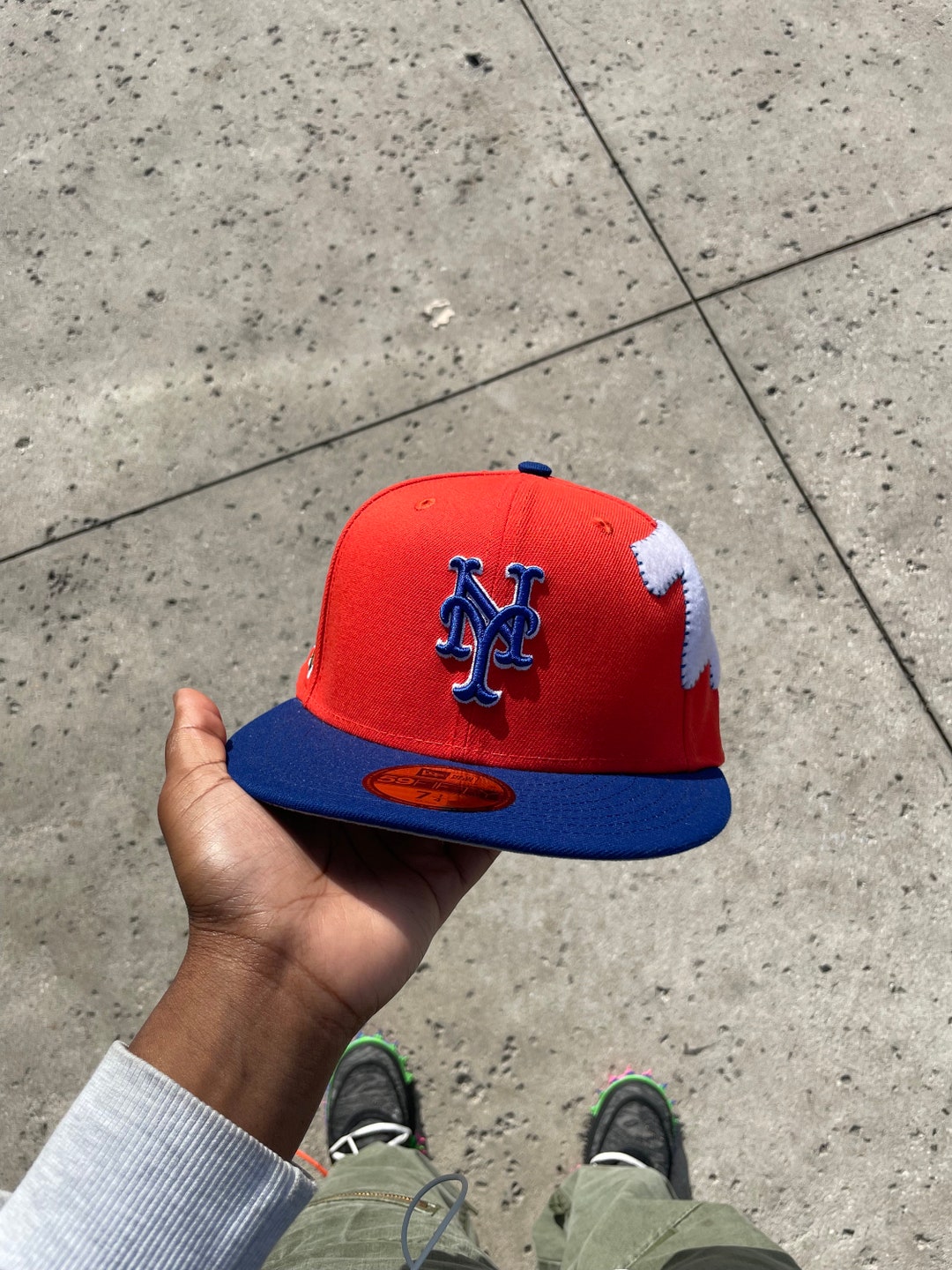 New York Mets Fitted Hat (custom) - Etsy