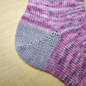 Simple No-wrap Heel Sock Knitting Pattern: Cuff-down or Toe-up (PDF ...