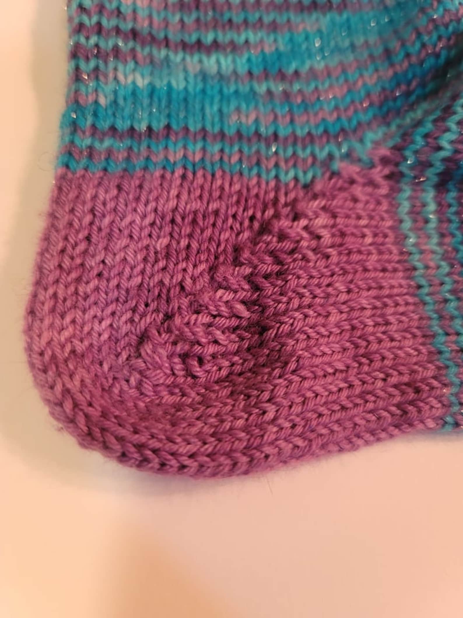 Simple No-wrap Heel Sock Knitting Pattern: Cuff-down or Toe-up (PDF ...