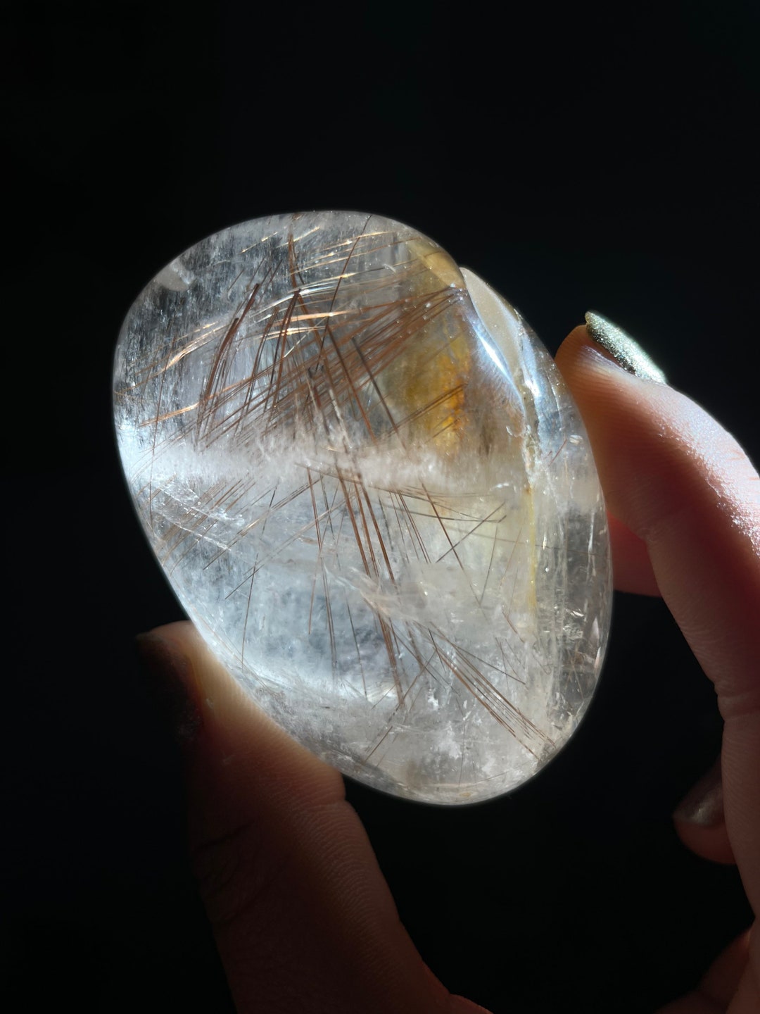 Collectors Fiery Red / Orange Colour Rutile, Small Freeform, Polished ...