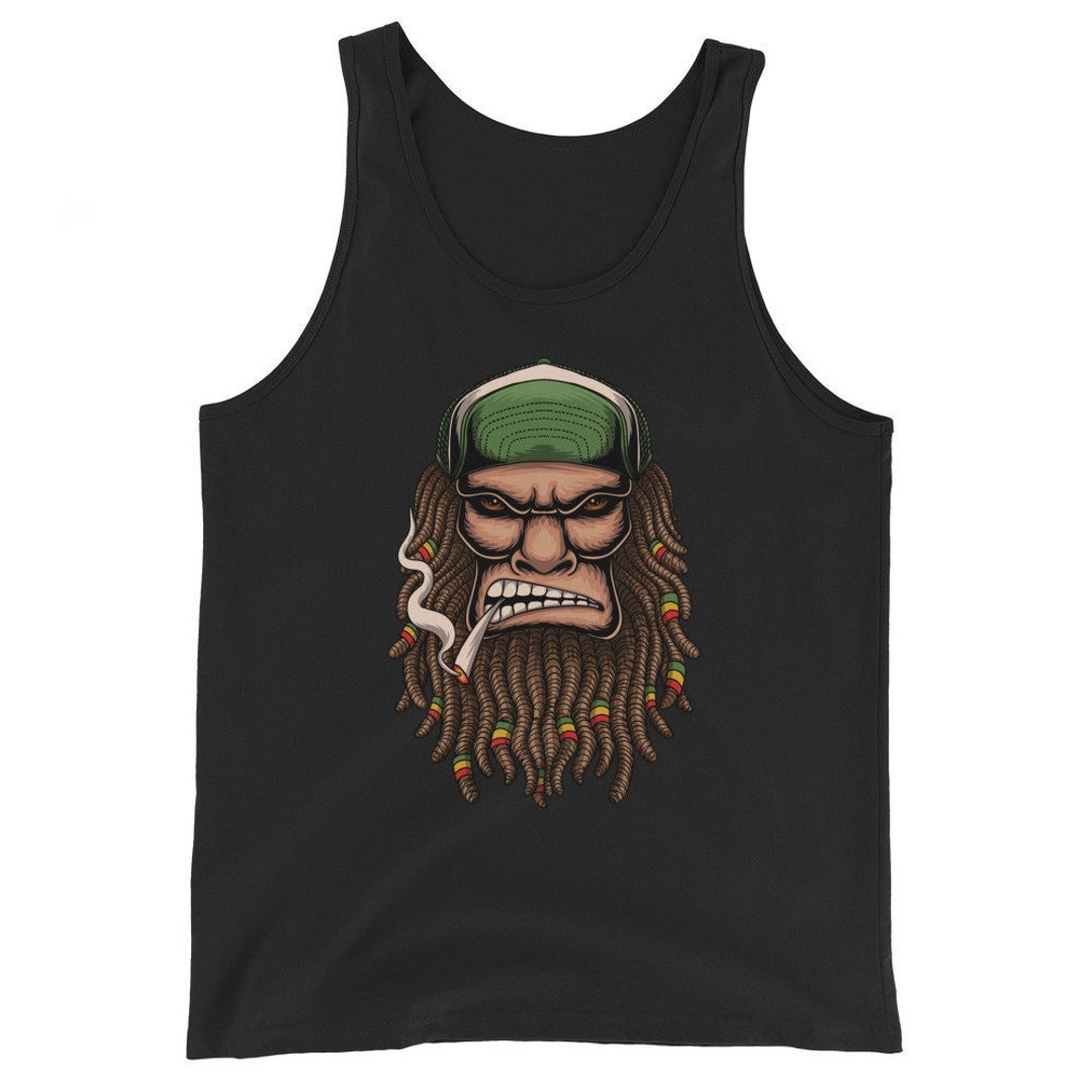Reggae Bigfoot Smoking Weed Design-gift for Adults Unisex Tank Top - Etsy