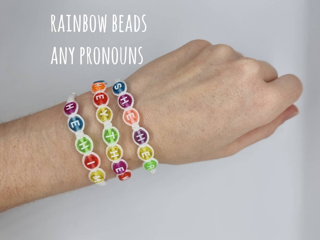 Pronoun Bracelets, LGBTQ Pride, Transgender, Non Binary, Agender ...