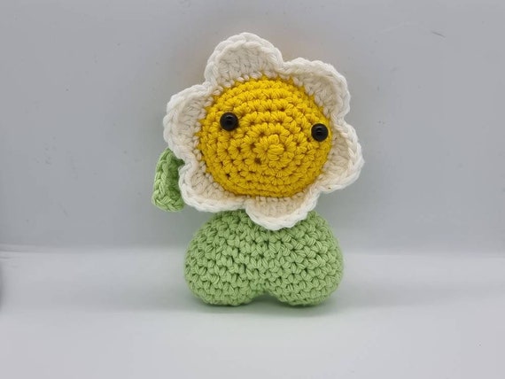 Crochet Flower Plush Sunflower Plushie Crochet Wildflower - Etsy