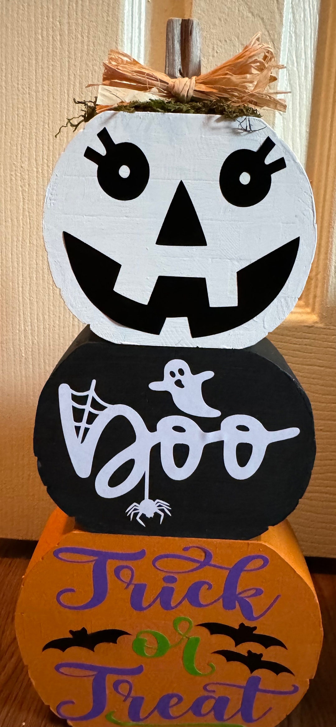 Homemade Wood Crafts 3 Tier Pumpkins Made Out of Jenga Blocks - Etsy